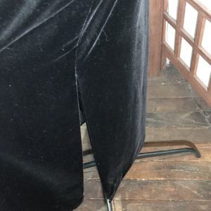 Liz Claiborne | Skirts | Liz Claiborne Lizsport Sz 4 Black Velvet Maxi Pencil Skirt Back Slit ...